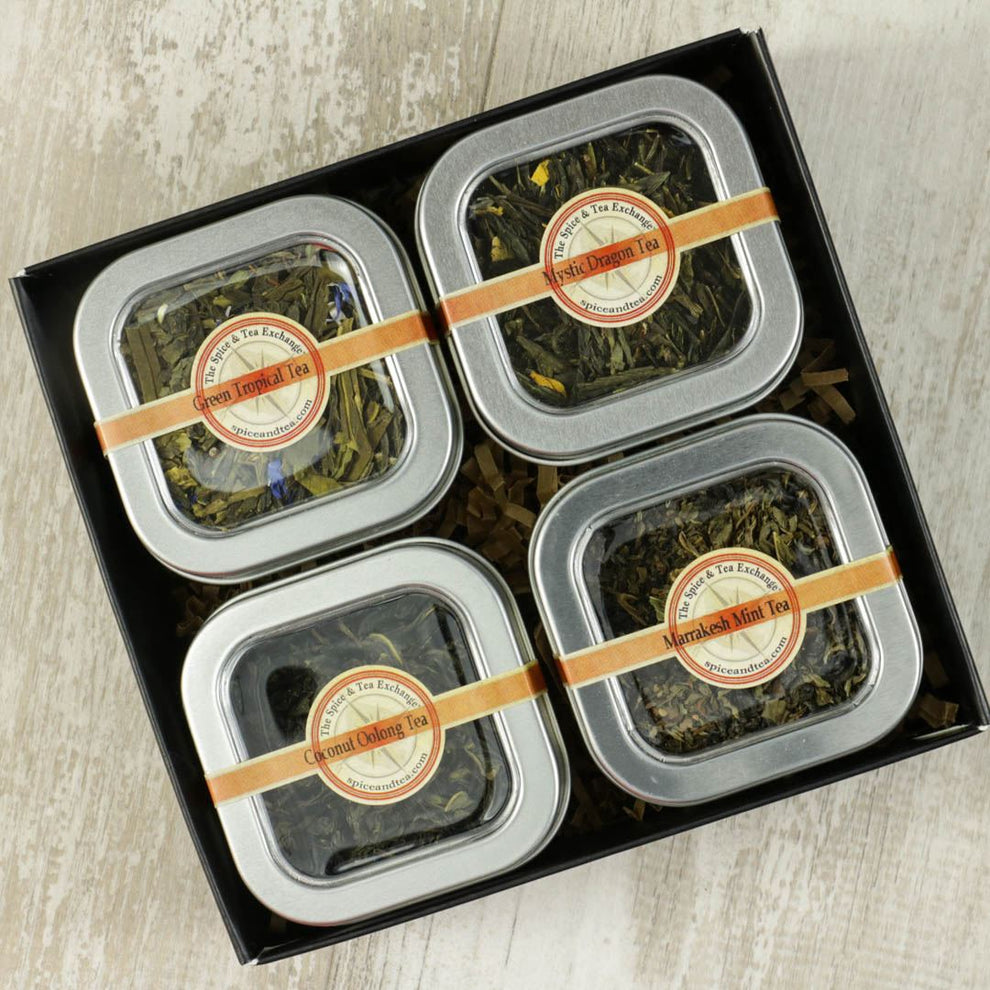 Green Tea 4 Tin Gift Box | The Spice & Tea Exchange
